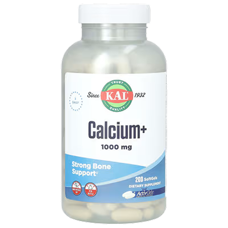KAL Calcium Plus 1000mg – Complete Bone Support – 200 Softgels – Akron ...
